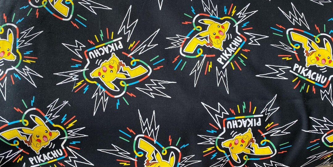 Pokemon Pikachu Fabric, Geek Fabric, Cartoon Fabric, Gamer Fabric, Licensed Fabric, Pokémon ...