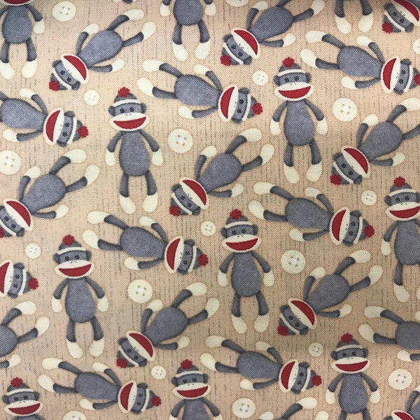 Sock Monkey Fabric Etsy
