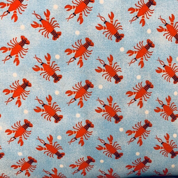 Lobster Print Fabric - Etsy