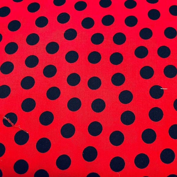Polka Dots Red Black - Etsy