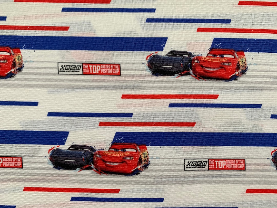 Disney Pixar Cars Lightning Mcqueen Fabric, Disney Fabric, Cars Fabric ...