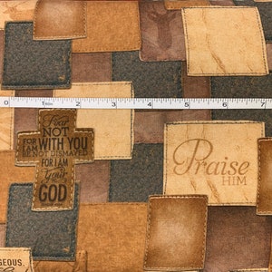 Christian Bible Verse Fabric, Religion, Religious, Inspirational Fabric ...