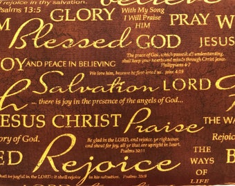 Bible Verse Fabric - Etsy
