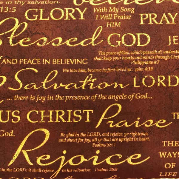 Bible Verse Fabric - Etsy