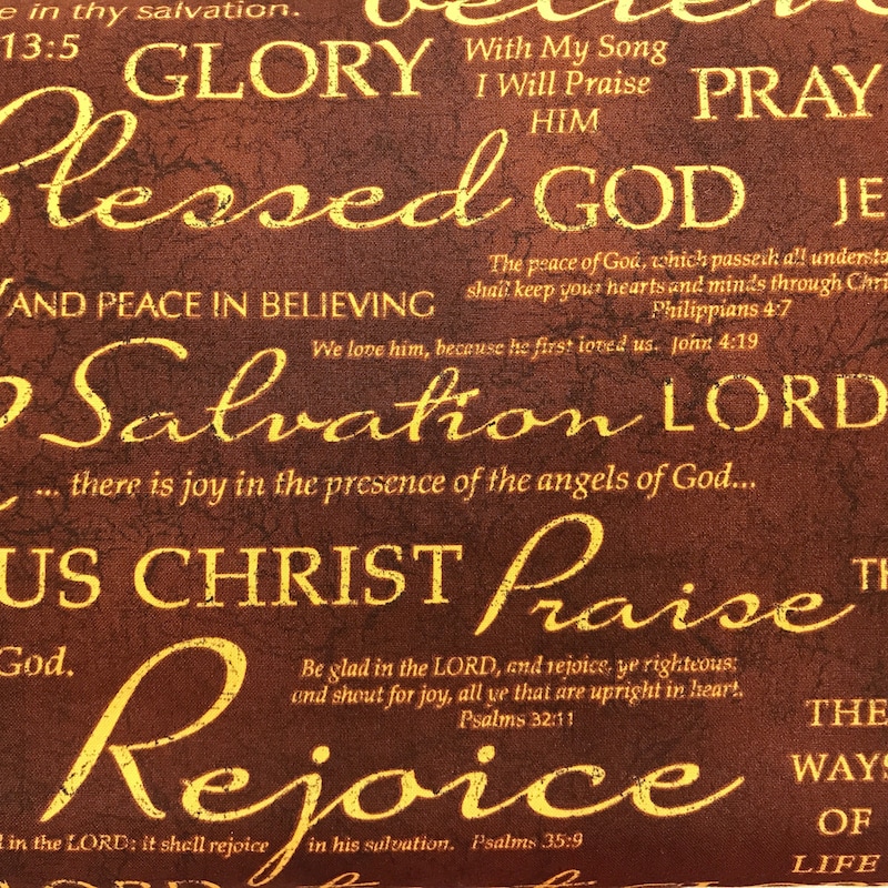 Bible Verse Fabric - Etsy