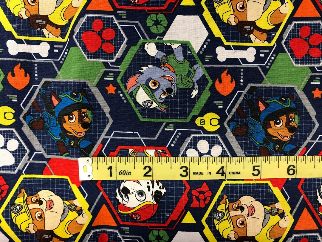 Nick Jr. Paw Patrol Fabric Featuring Marshall & Many More Characters ...