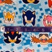 Sega Sonic the Hedgehog Friends Character Fabric, Sega Fabric, Gamer ...