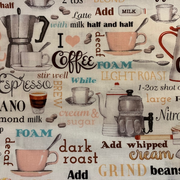 Coffee Fabric - Etsy