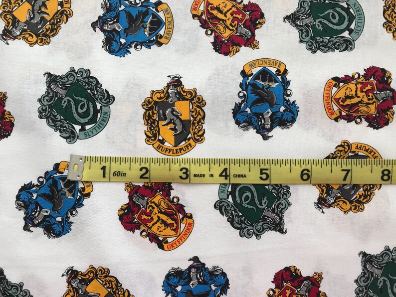 Harry Potter Hogwarts Houses fabric Gryffindor Hufflepuff | Etsy