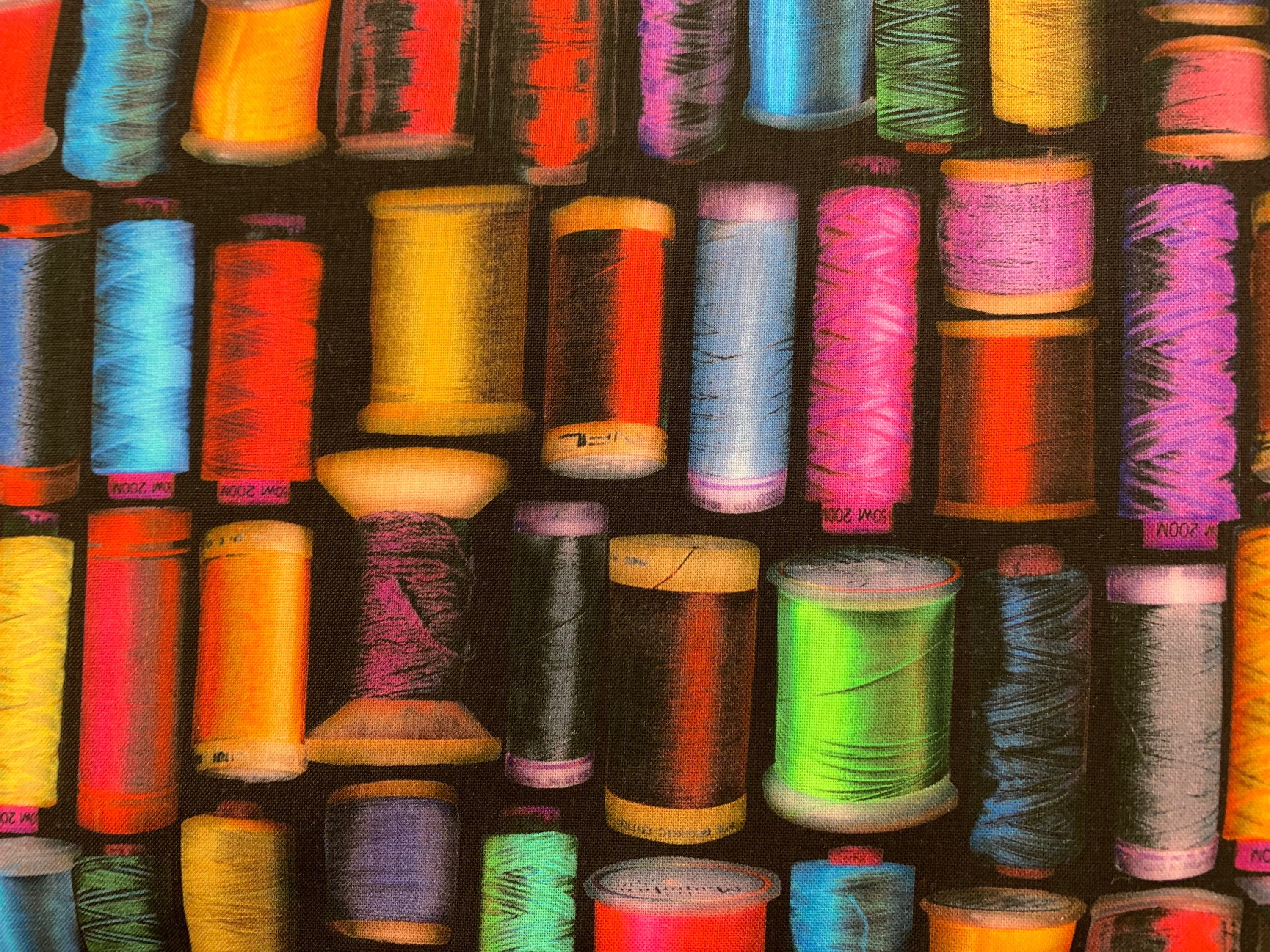 Spool of thread fabric sewing fabric seamstress fabric | Etsy