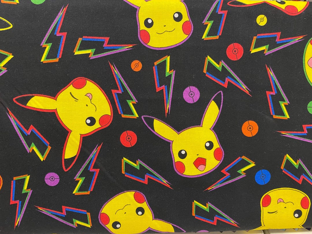 Pokemon Pikachu Fabric, Geek Fabric, Cartoon Fabric, Gamer Fabric ...