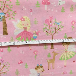 Pink Pixie Fairy Fabric, Woodland, Mushroom, Fairy Fabric, Kids Fabric ...