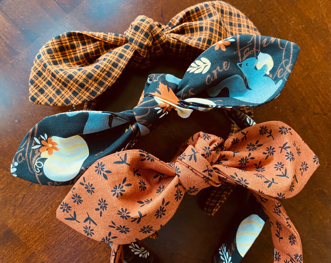 3 Fall Inspired Top Knot Headbands, Hair Accessory, Headband, Hair Bow ...