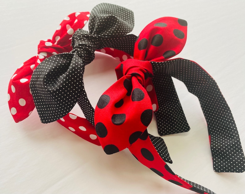 Rosie Inspired Polka Dot Top Knot Headbands, Hair Accessory, Headband ...
