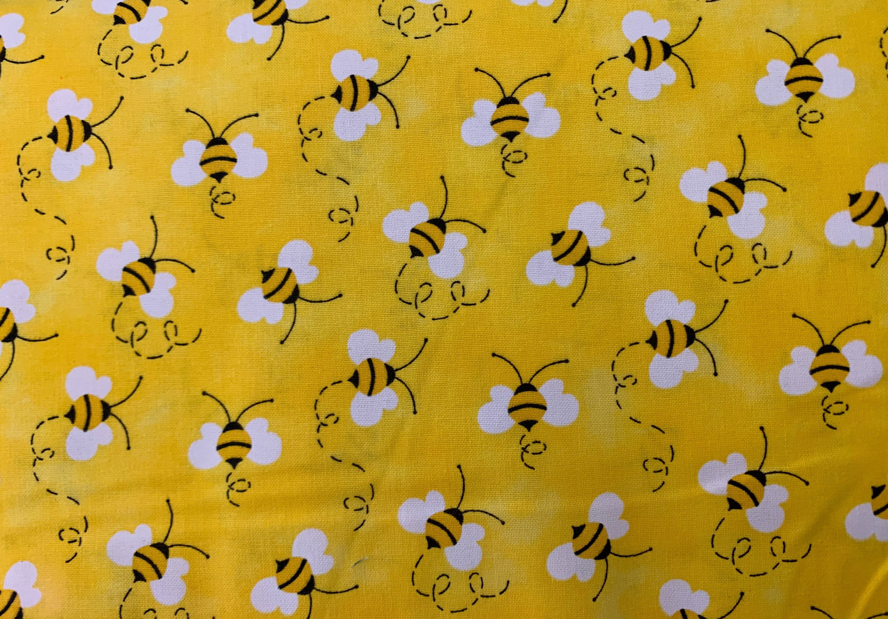 Yellow bumblebee Bee fabric novelty fabric spring fabric | Etsy