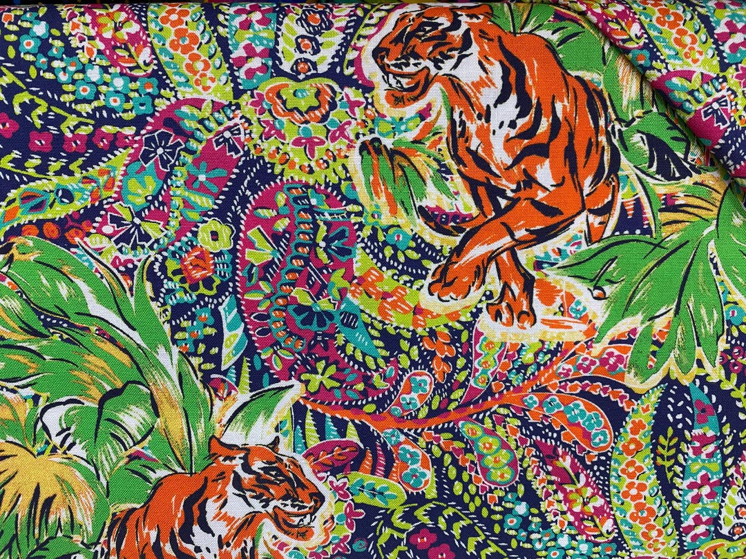 Tiger Fabric, Animal Fabric, Animal Print Fabric, Corton Fabric, Zoo ...