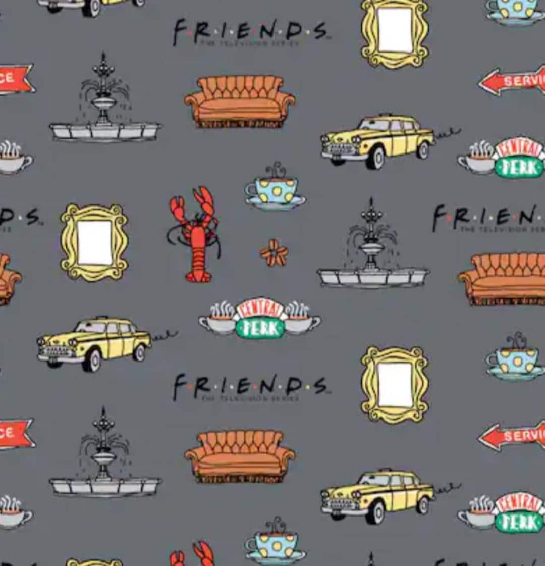 Friends TV Show Fabric, Sitcom Fabric, Licensed Fabric Ross, Phoebe ...
