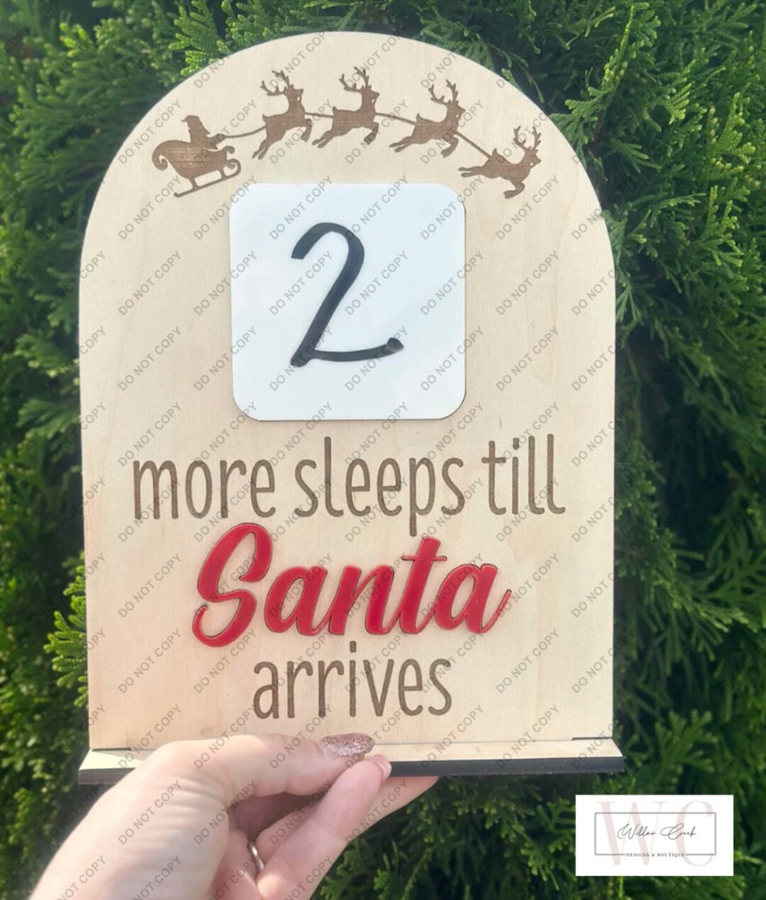 Santa Countdown Sign | Count Down for Santa | Santa Tracker - Etsy