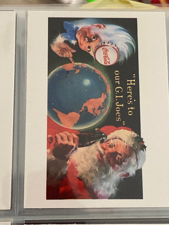 Coca-cola Santa Trading Card Vintage | Etsy