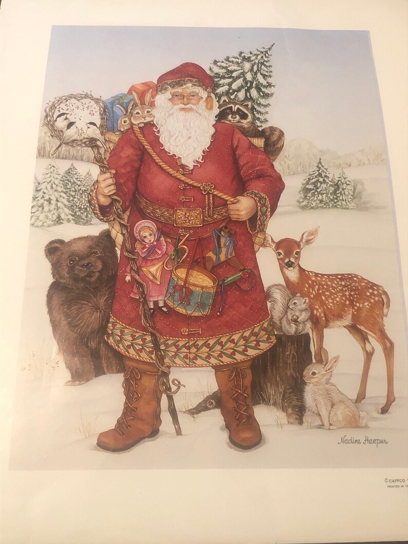 Nadine Harper 1991 Santa Claus Print | Etsy