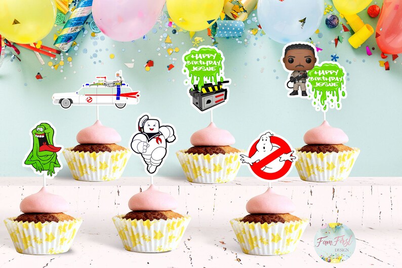 Ghostbusters Cupcake Toppers Ghostbusters Topper Ghostbusters - Etsy