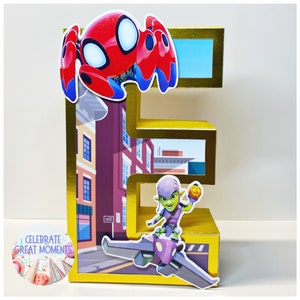 Spidey and His Amazing Friends 3D Cardstock Letter Spidey 3D Letter ...