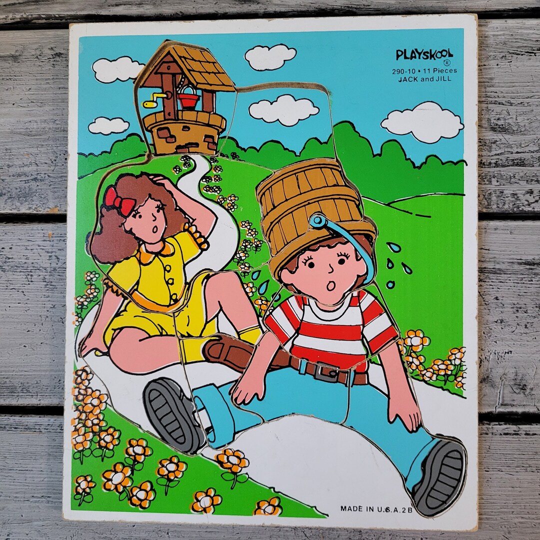 Jack and Jill Wood Puzzle Vintage, Playskool Puzzle Jack and Jill ...