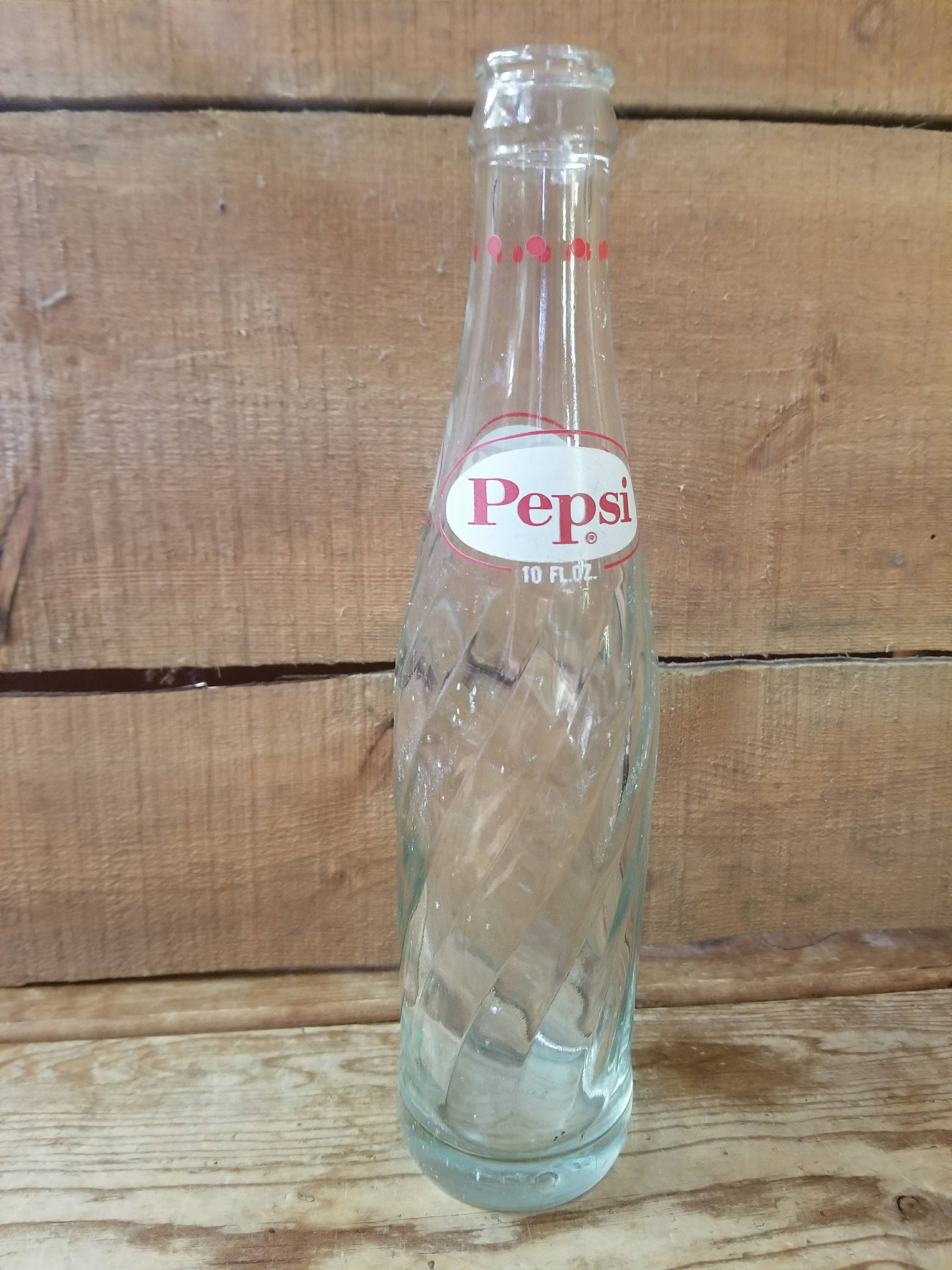 Pepsi Bottle Swirl Vintage Red Dots Pepsi Bottle Rare Pepsi - Etsy