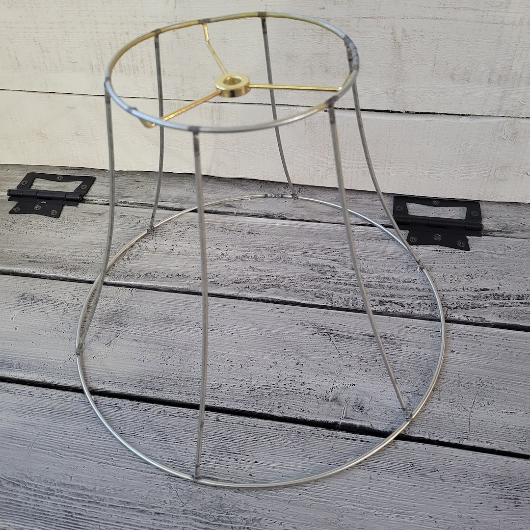 Bare Metal Lamp Shade, Metal Lamp Frame, Lampshade Frame, Vintage Metal ...