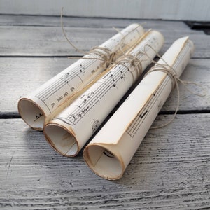 Vintage Scrolls, Music Scrolls, Vintage Sheet Music Scrolls, Vintage ...