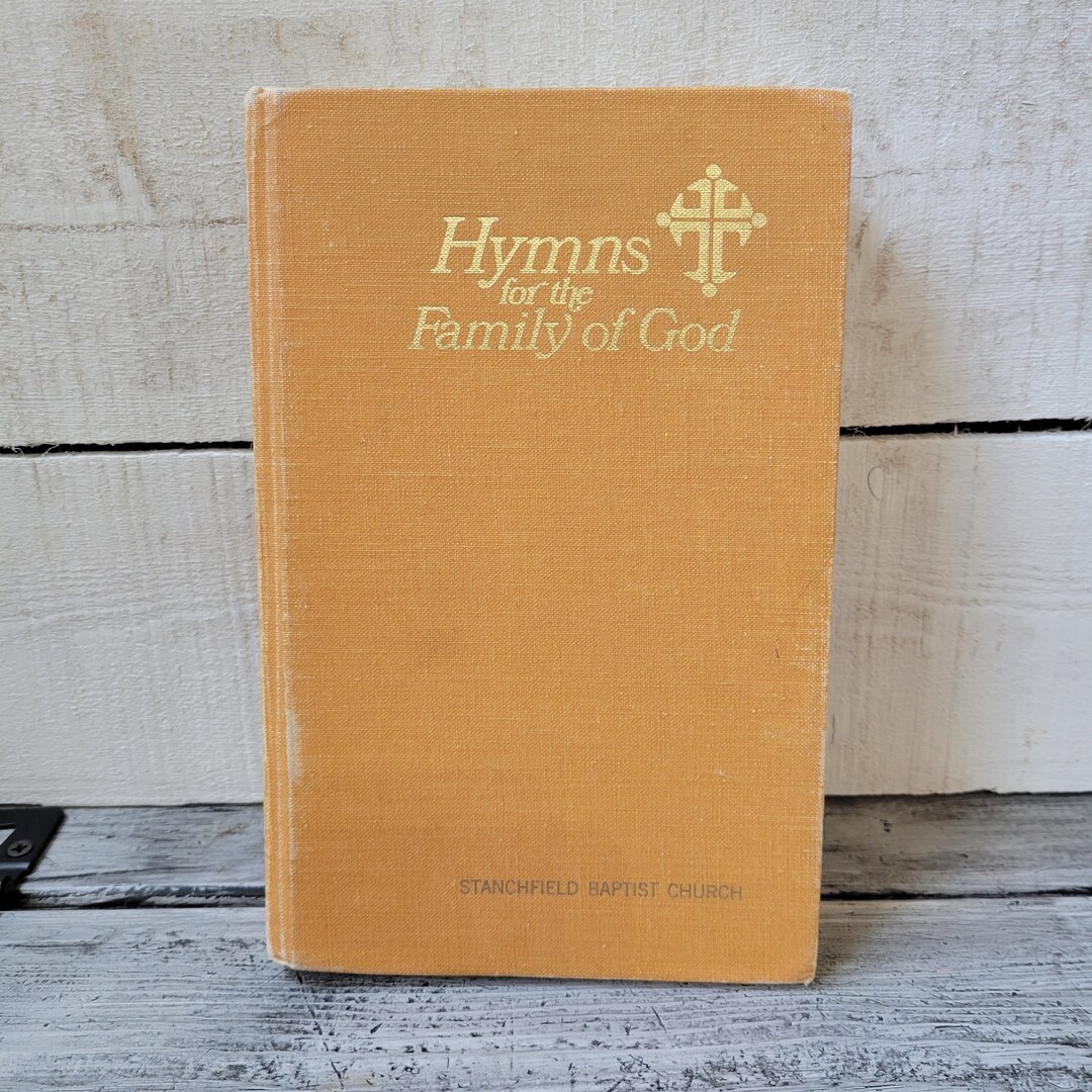 Vintage hymnal 1, yellow orange hymnal book, Hymns for the Family of ...