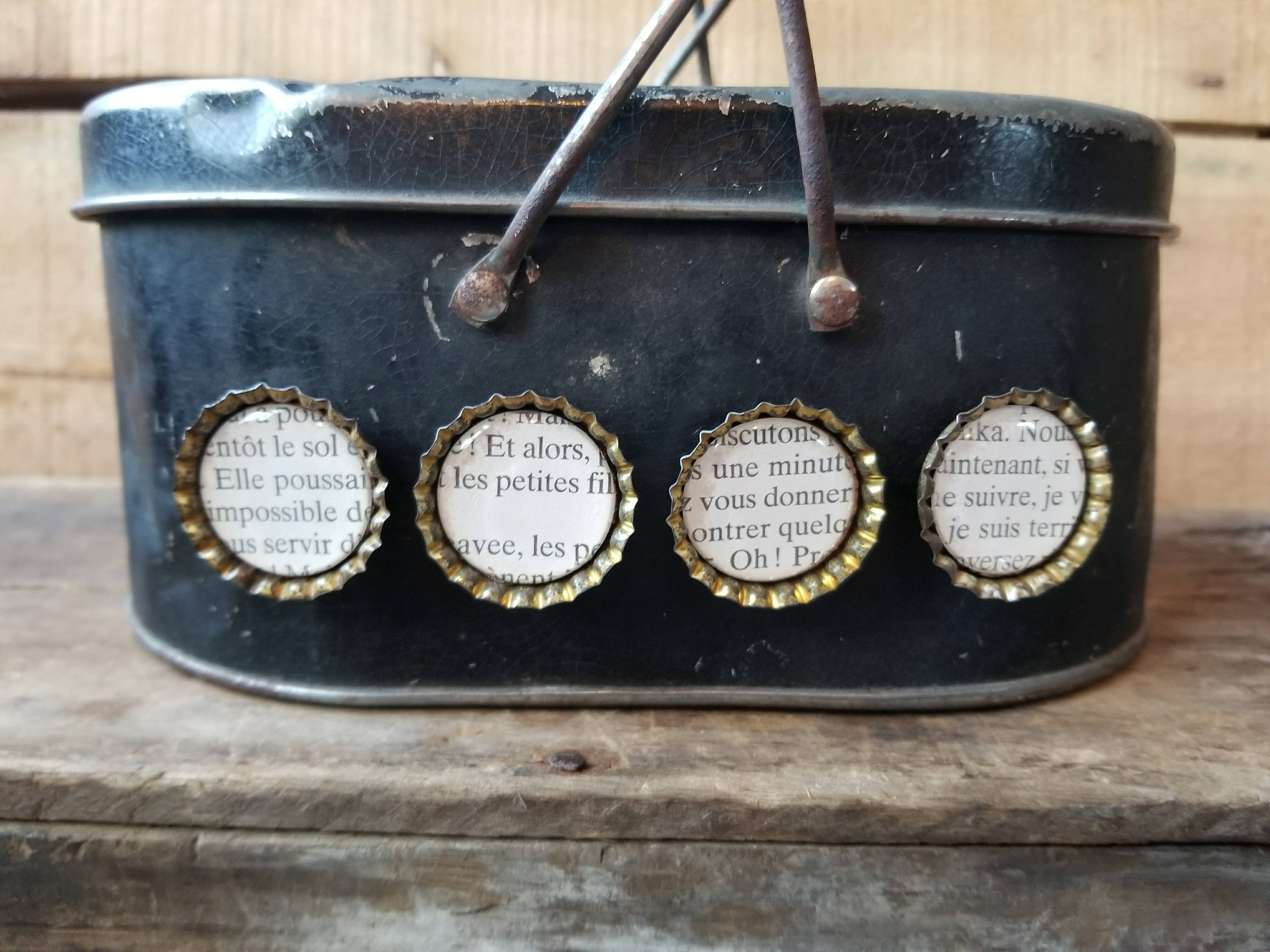 French Book Page Magnets, Set of 4 Shabby Chic Book Magnets, Upcycled ...