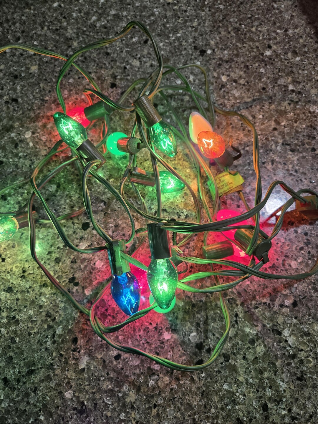 Vintage Glass Christmas Lights, 1970's 1980's Christmas Bulbs, Glass ...