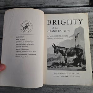 Brighty of the Grand Canyon Book, Marguerite Henry, Vintage Brighty of ...