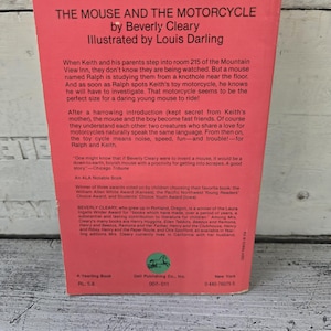 The Mouse and the Motorcycle Book by Beverly Cleary, Vintage Mouse and ...