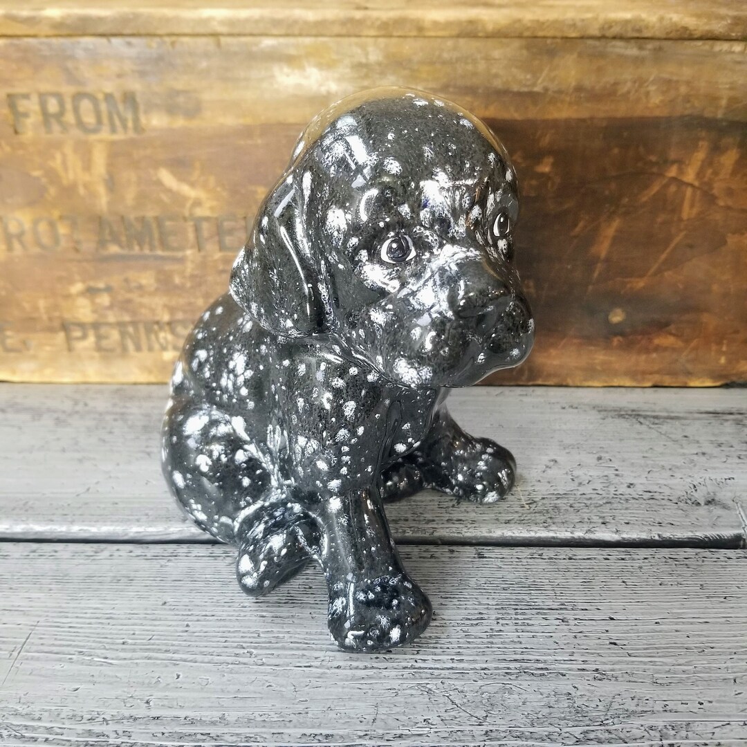 Vintage Ceramic Puppy, Vintage Ceramic Spotted Dog, Hand Painted ...