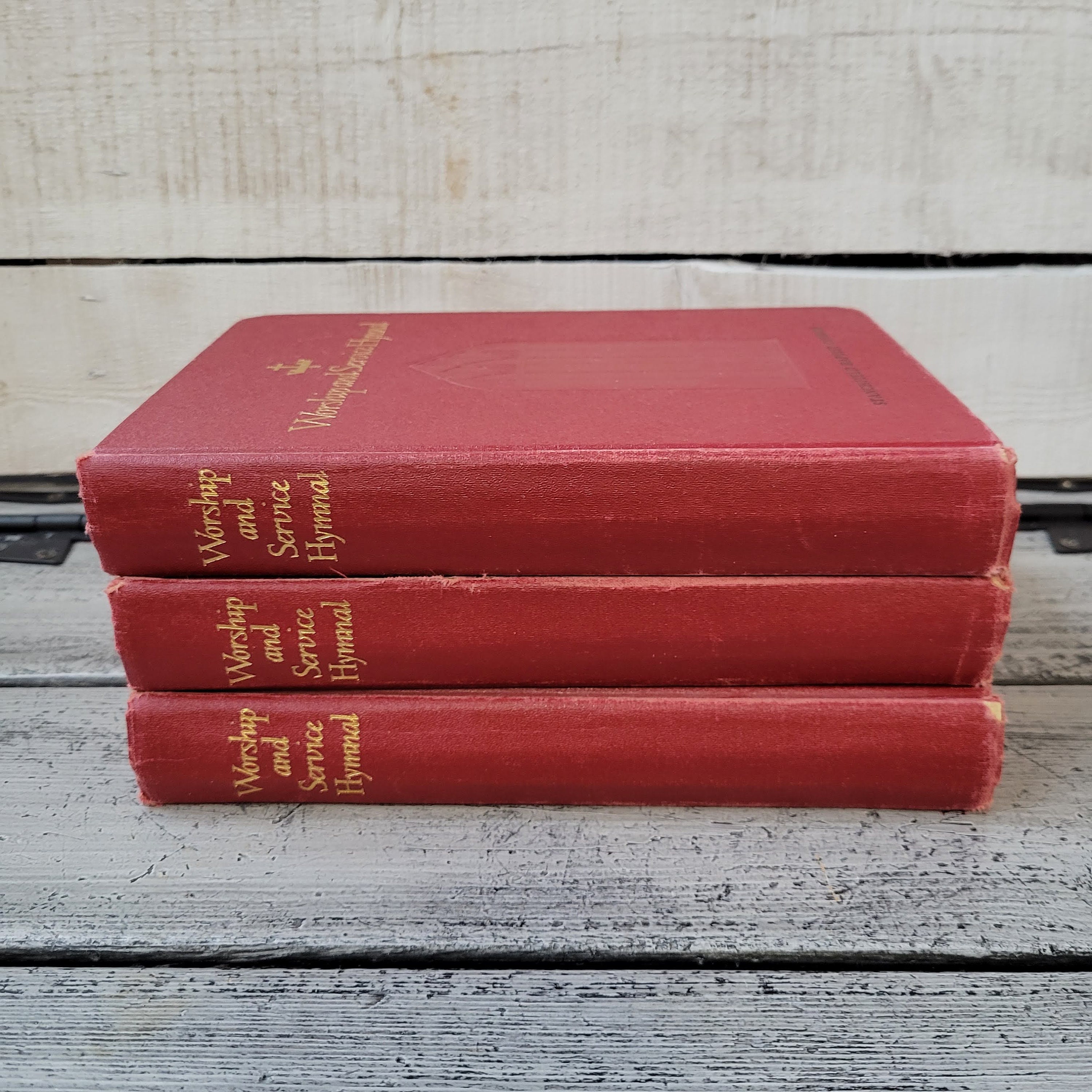 Vintage Hymnal 1 Red Hymnal Book Worship and Service | Etsy