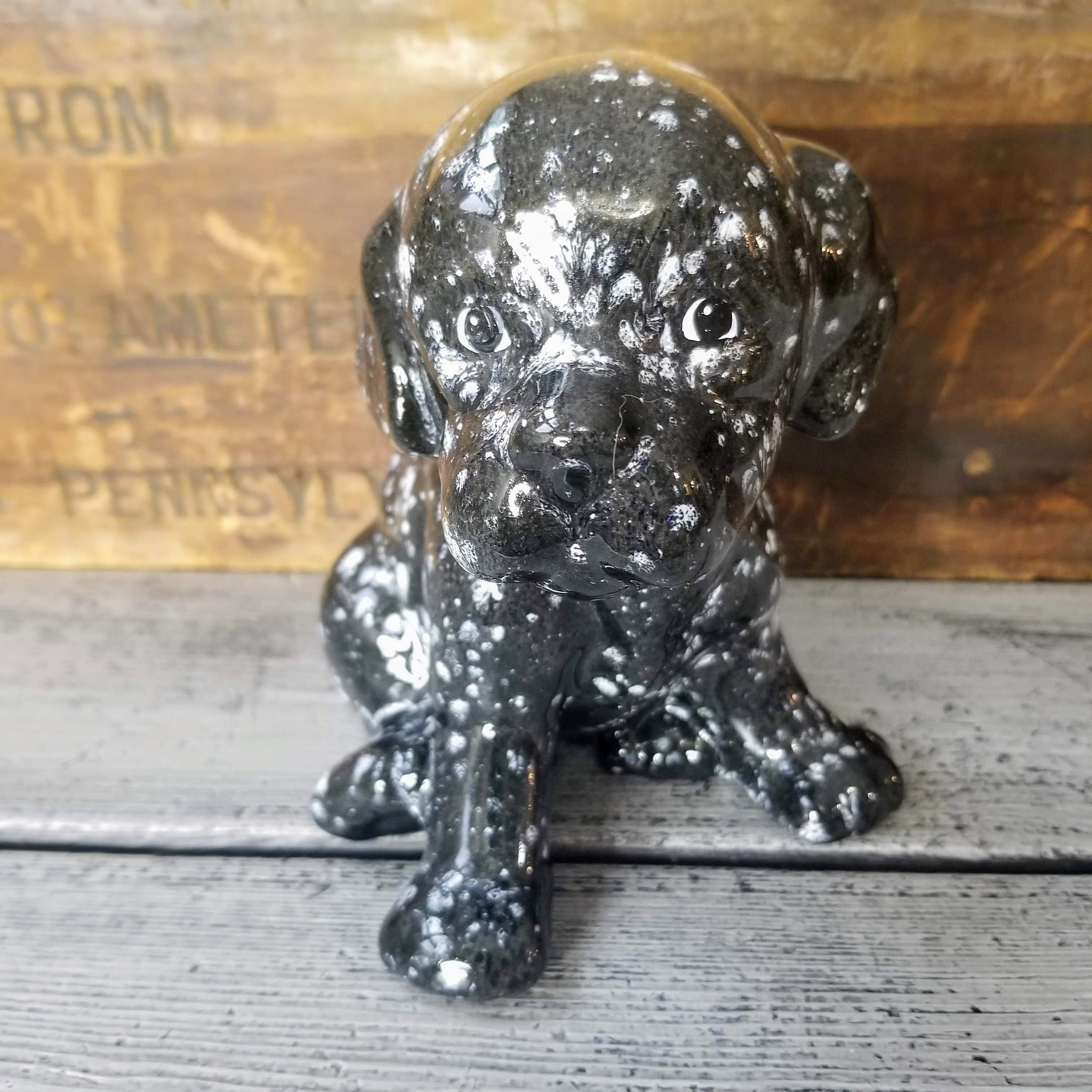 Vintage ceramic puppy vintage ceramic spotted dog hand | Etsy