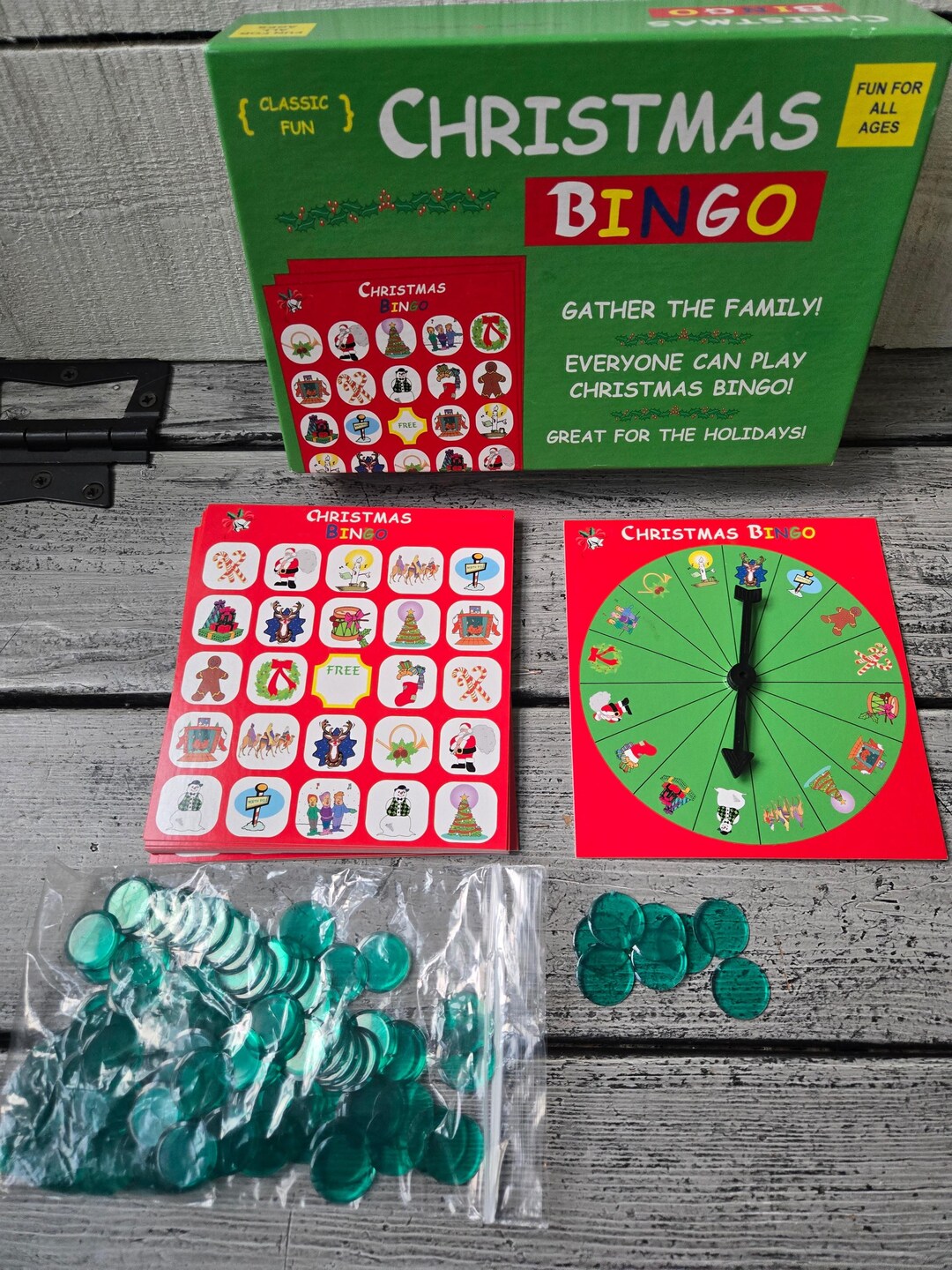 Christmas Bingo Game, Vintage Bingo Game, Vintage Game, Bingo Set ...