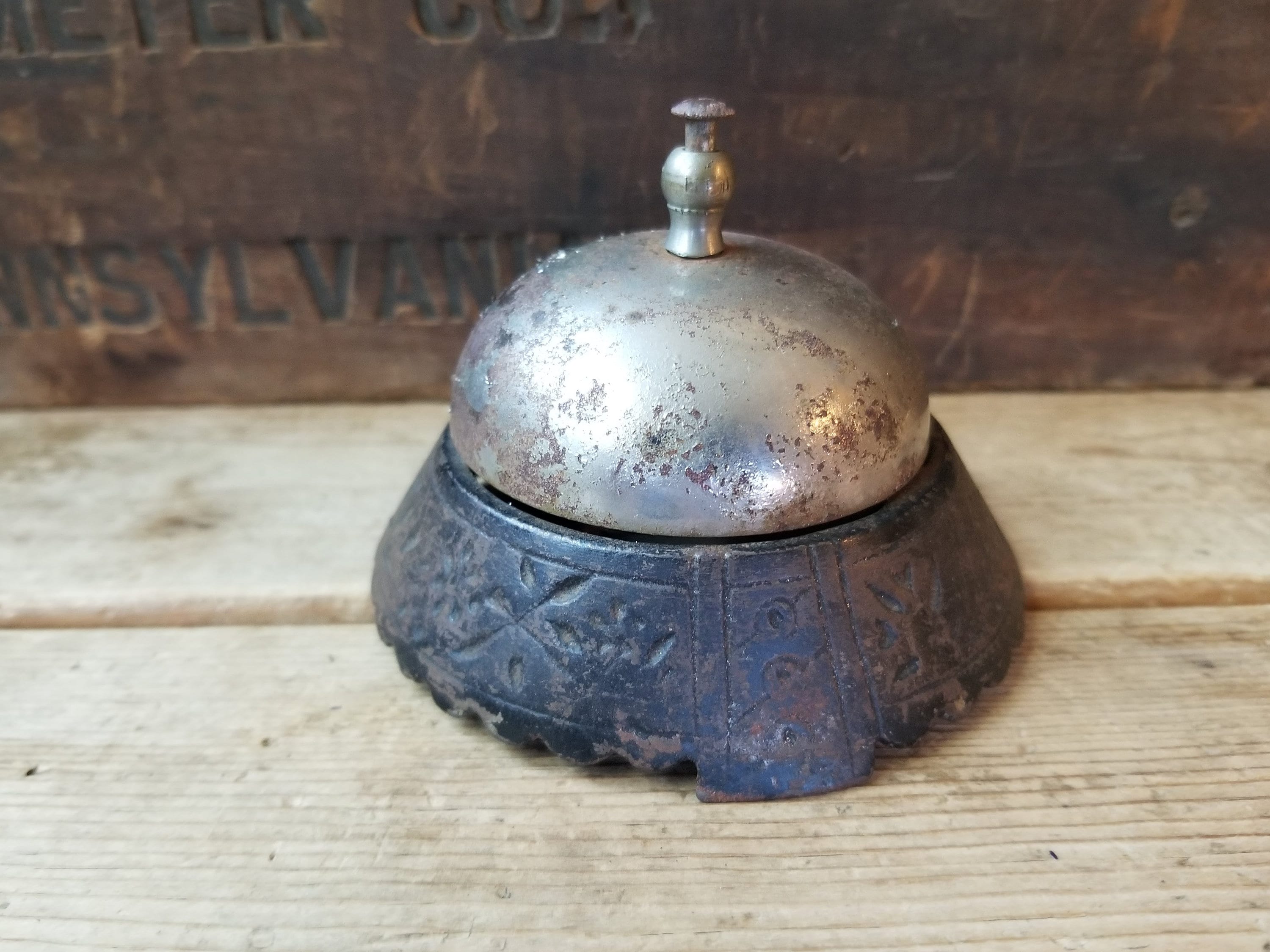 Antique School Bell Office Bell Hotel Desk Bell Rusty Bell - Etsy