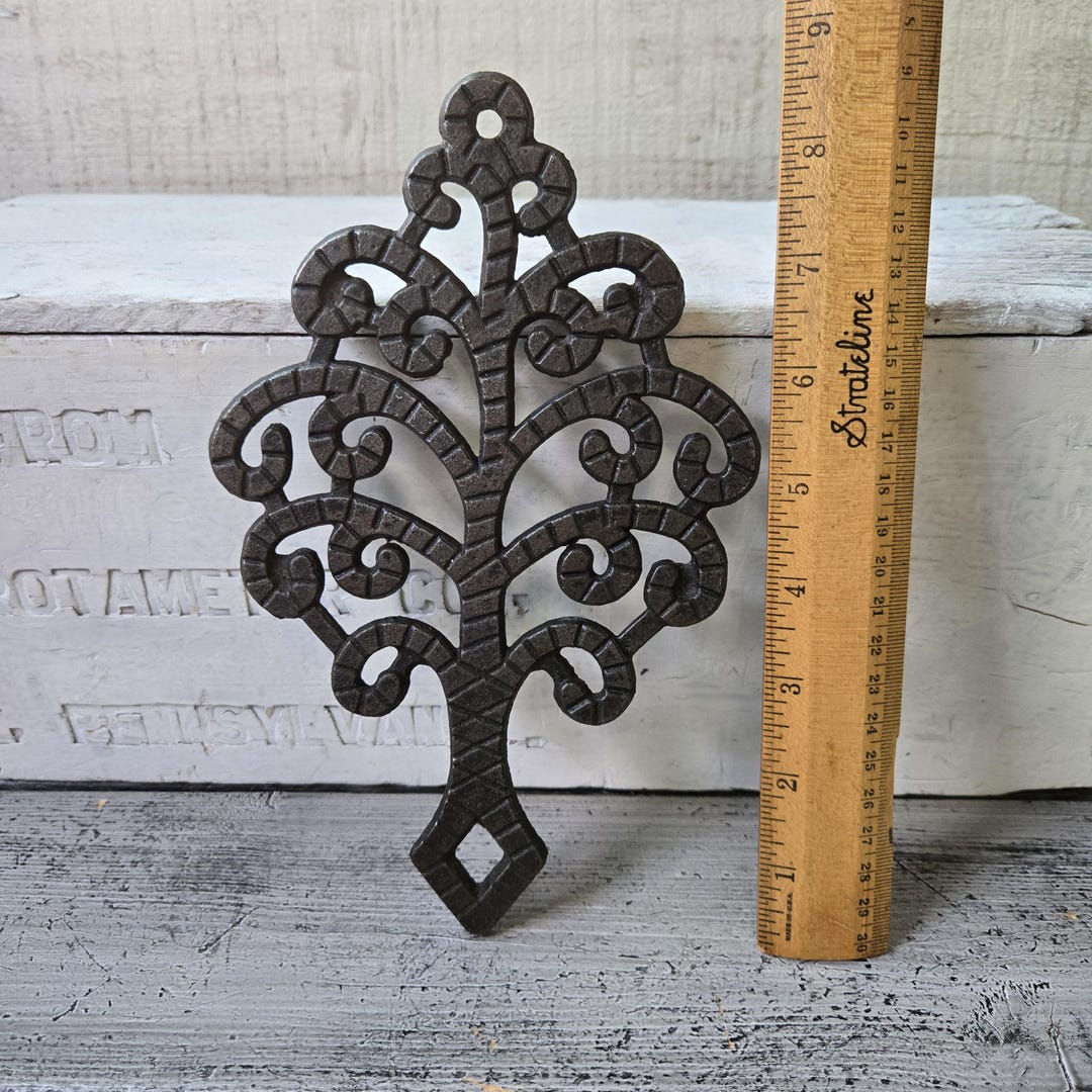 Vintage Cast Iron Metal Trivet Made in Japan, Rare Metal Trivet, Black ...