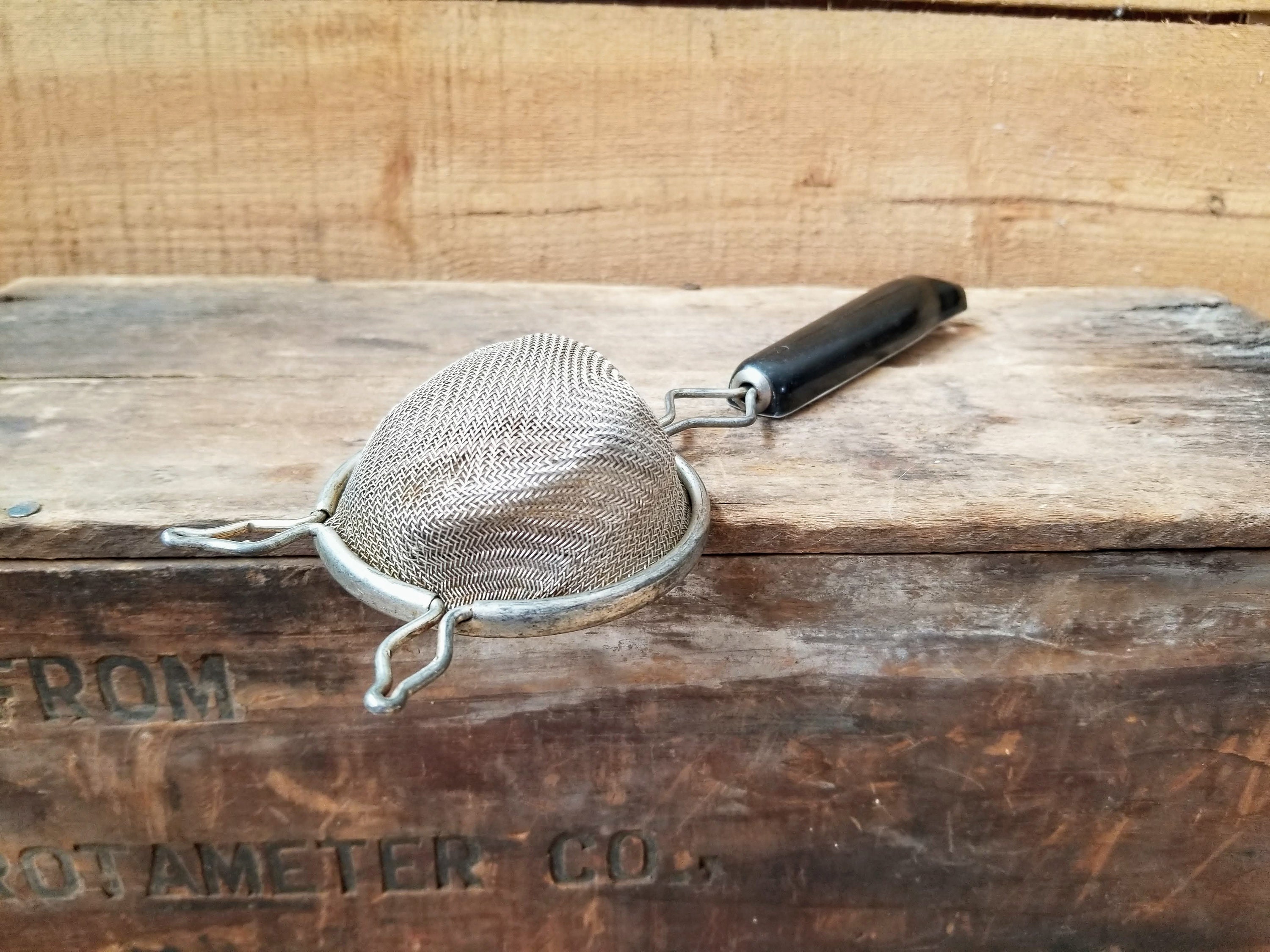 Vintage Hand Strainer With Plastic Decorated Handle Plastic - Etsy UK