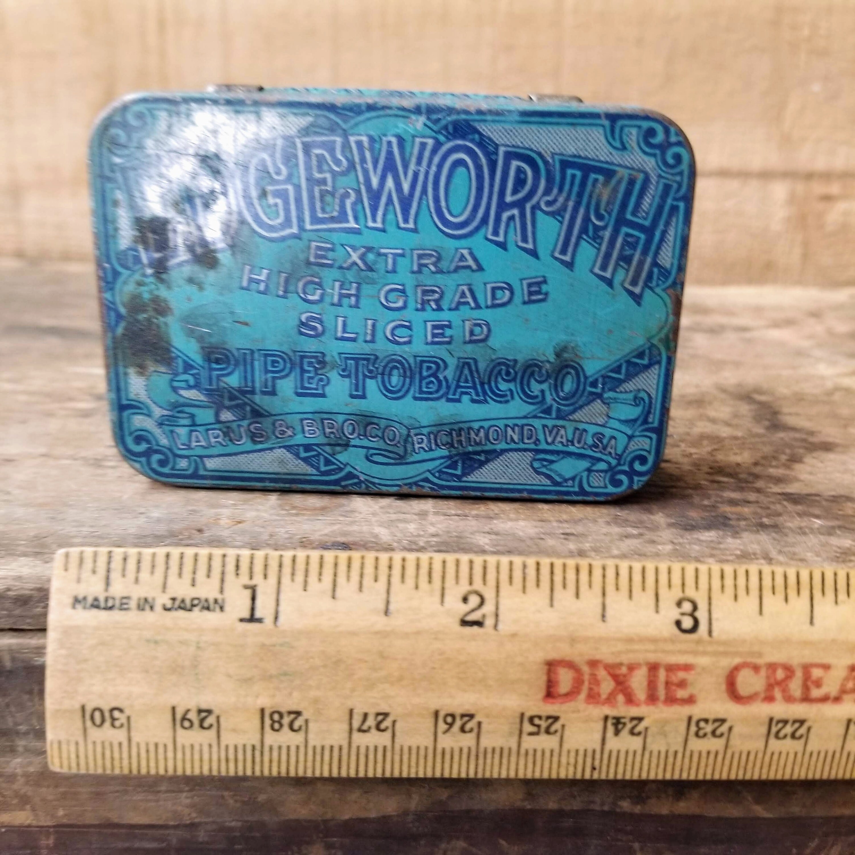 Edgeworth tobacco tin vintage blue tobacco tin small vintage | Etsy