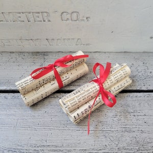 Vintage Mini Scrolls, Small Music Scroll Bundles, Vintage Small Sheet ...