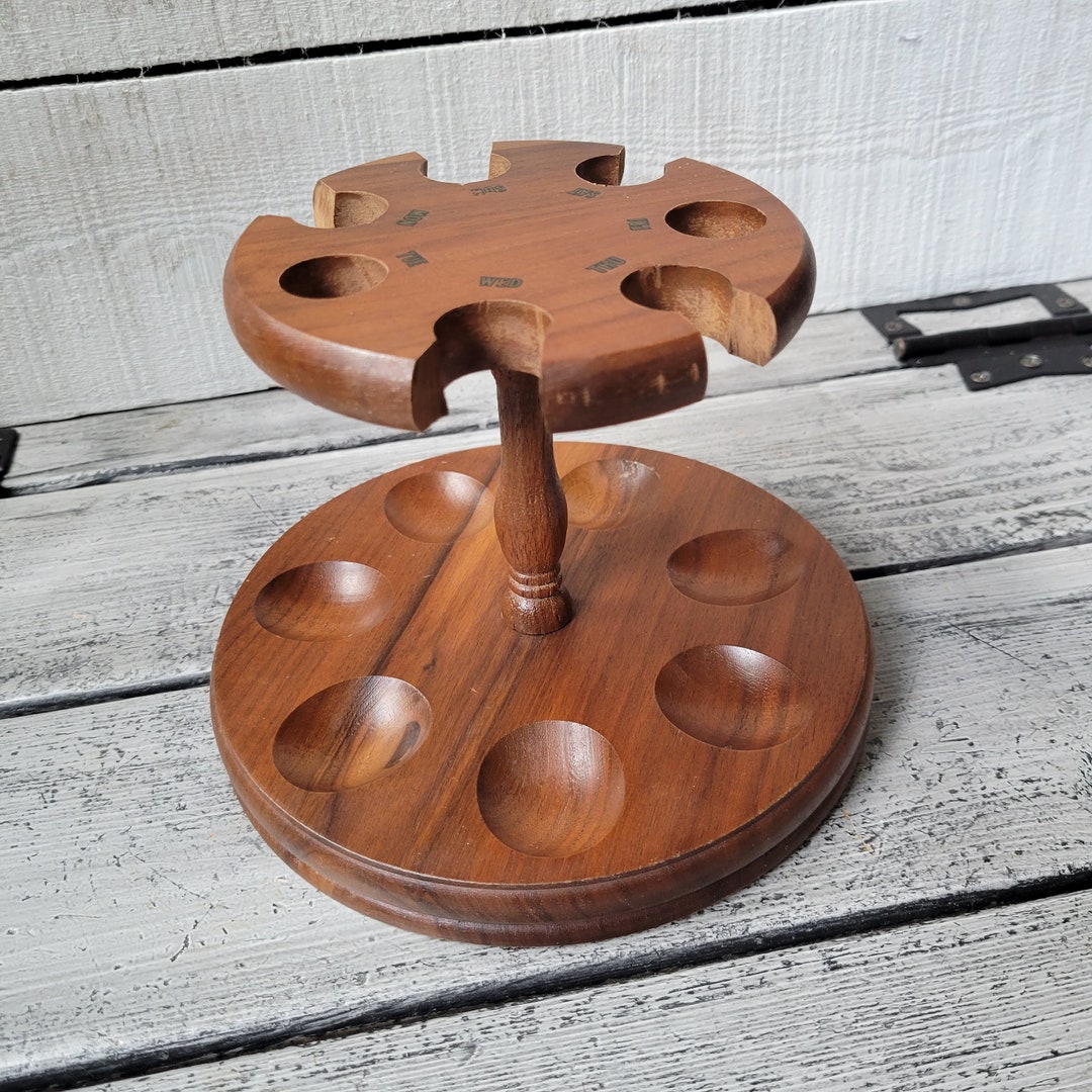 Vintage Fairfax Wood Pipe Stand, Days of Week Pipe Stand, Vintage 7 ...