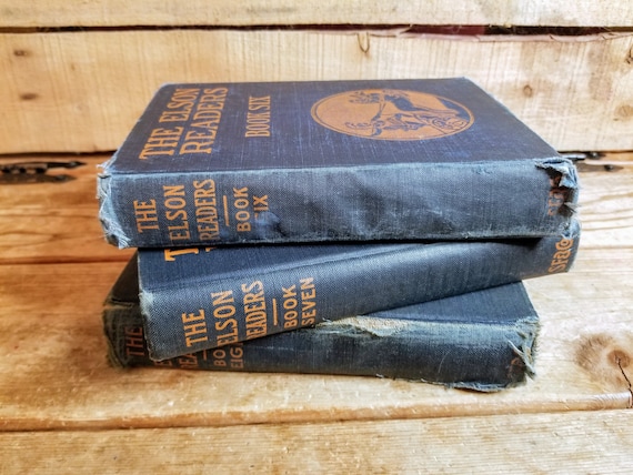 Navy blue book set tattered book set distressed books navy | Etsy