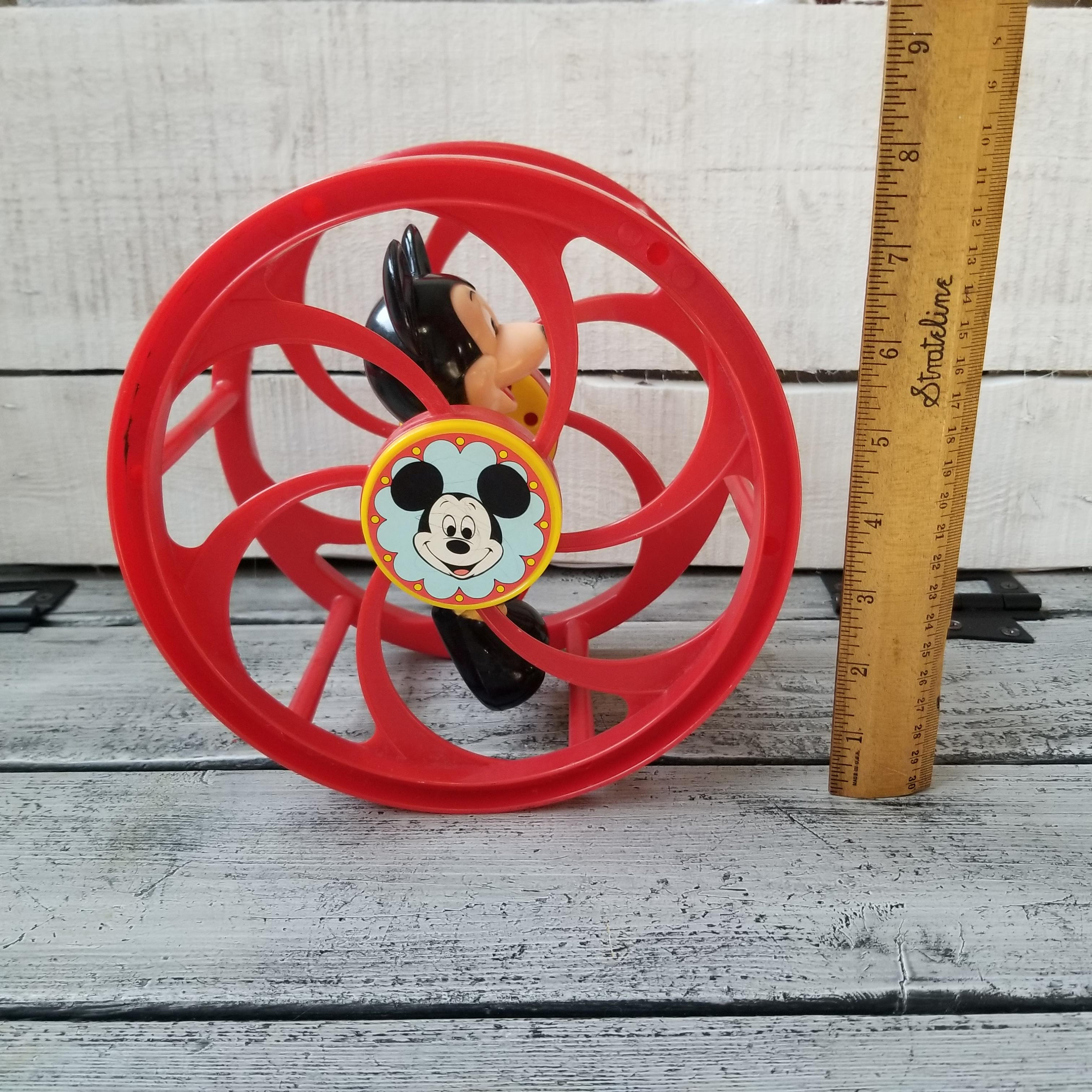 Mickey Mouse Rolling Red Toy Vintage Mickey Mouse Toy - Etsy UK