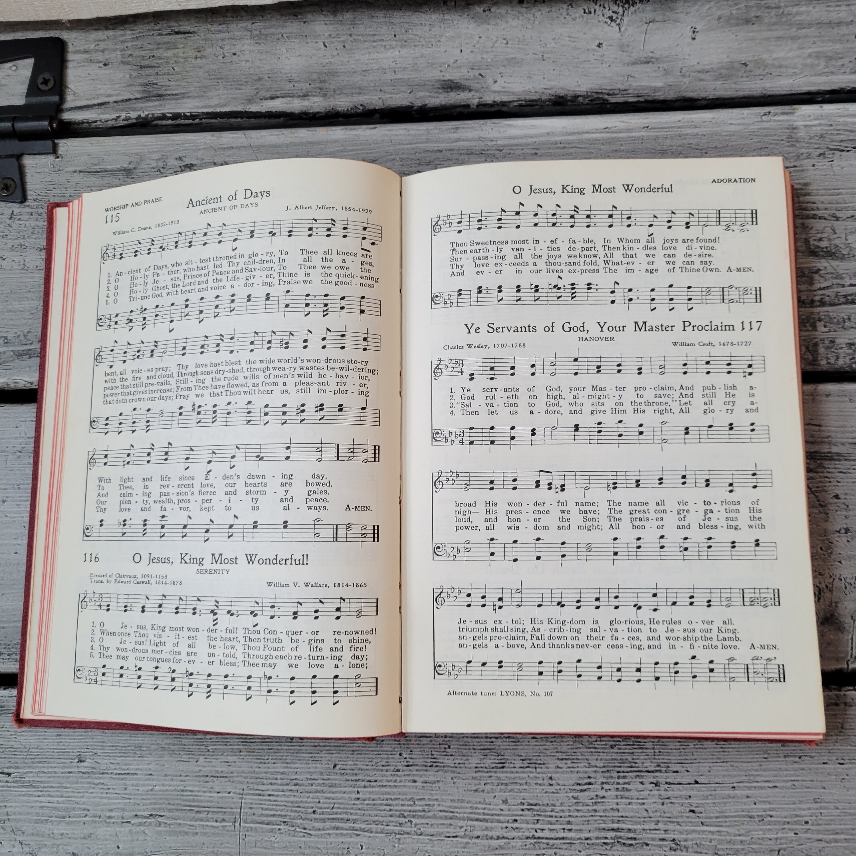 Vintage Hymnal 1 Red Hymnal Book Worship and Service | Etsy