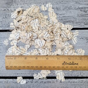 Book Confetti Vintage Book Page Confetti Book Heart - Etsy