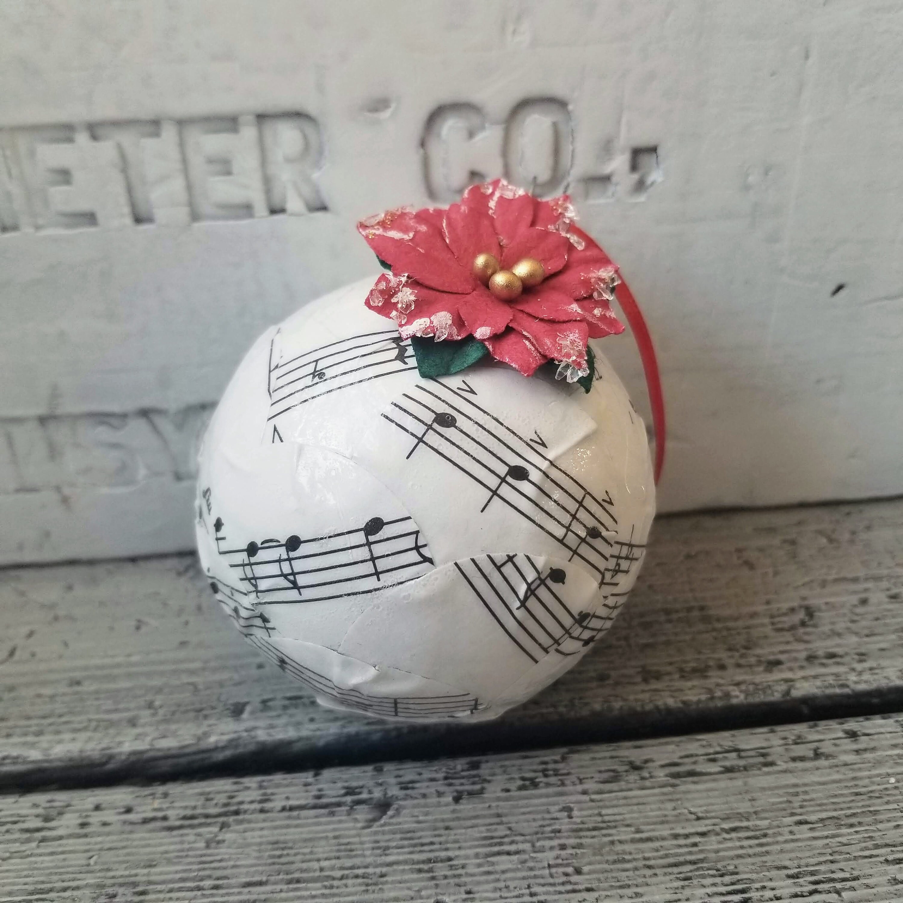 Sheet Music Ornament Vintage Sheet Music Christmas Ornament | Etsy